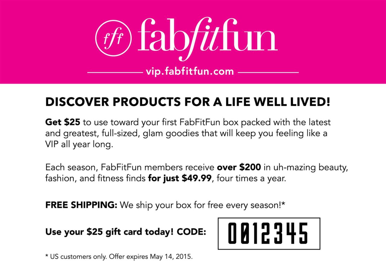 FabFitFun Gift Card Promotion Insert - Gatlin Creative